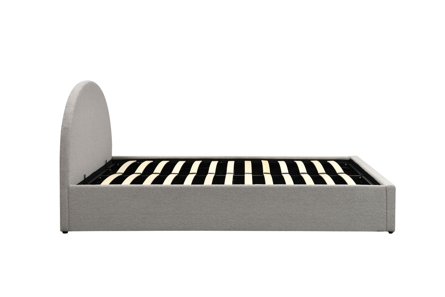 HOFFMAN Fabric Bed Frame with Gas Lift Storage in Queen/Eastern King ...