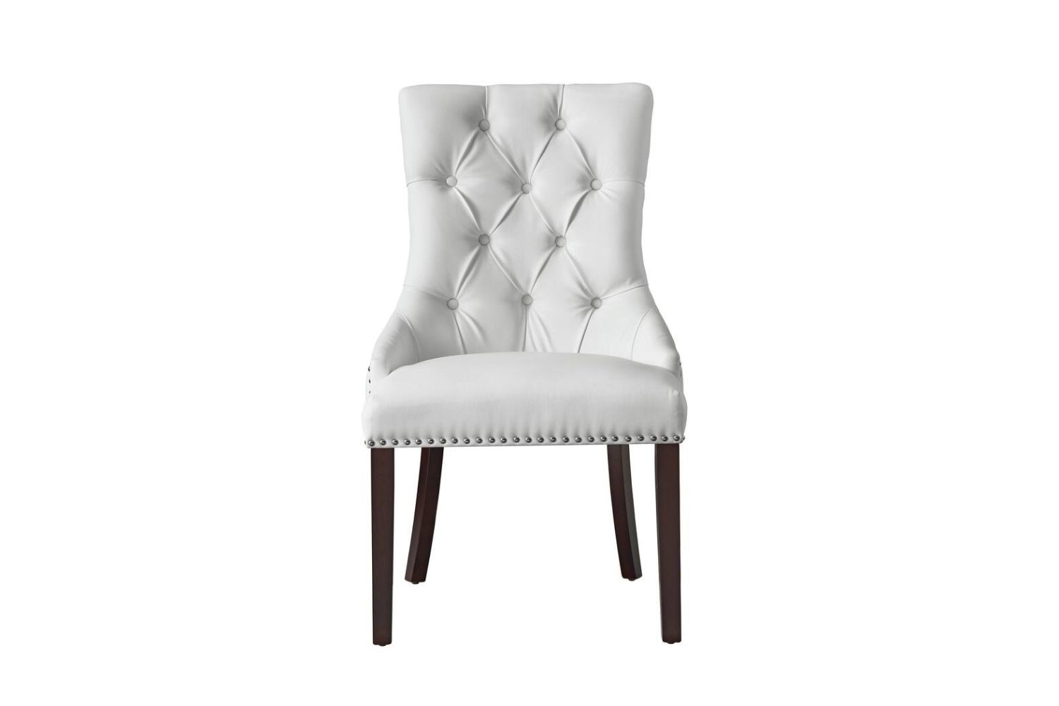 KACELA PU Leather Button-Tufted Dining Chair (White)-iFurniture-The ...