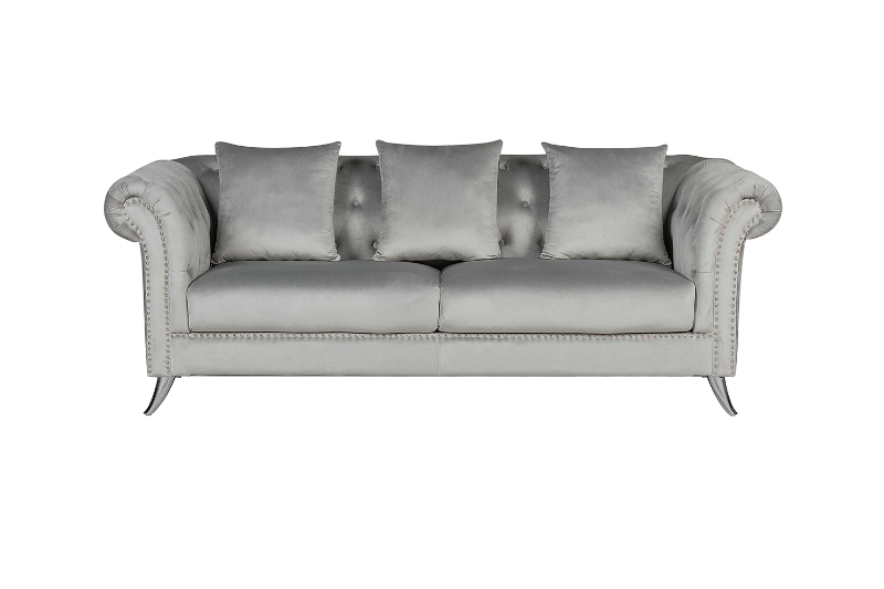Grey three piece suite furniture store